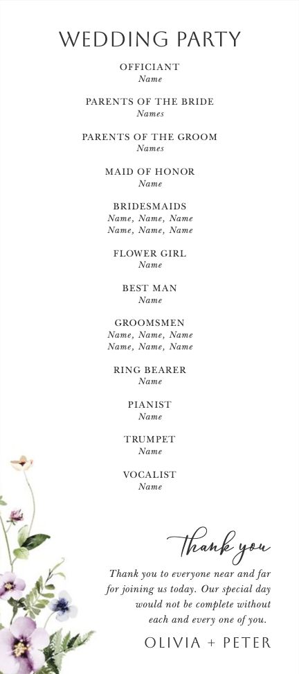 Wedding Programs Designs