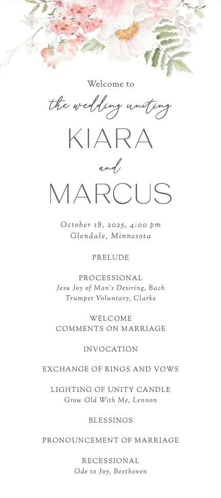 Wedding Programs Designs