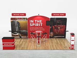 10x20 Ft. Custom Trade Show Booth with LED Lights & Graphics