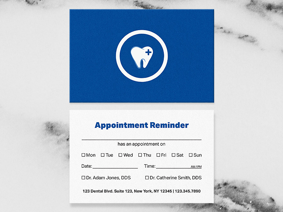 Appointment Reminder Card | Business Card | Custom Business Cards ...