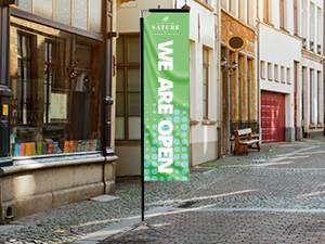 Custom Printed Rectangle Flags | 1-Day Production