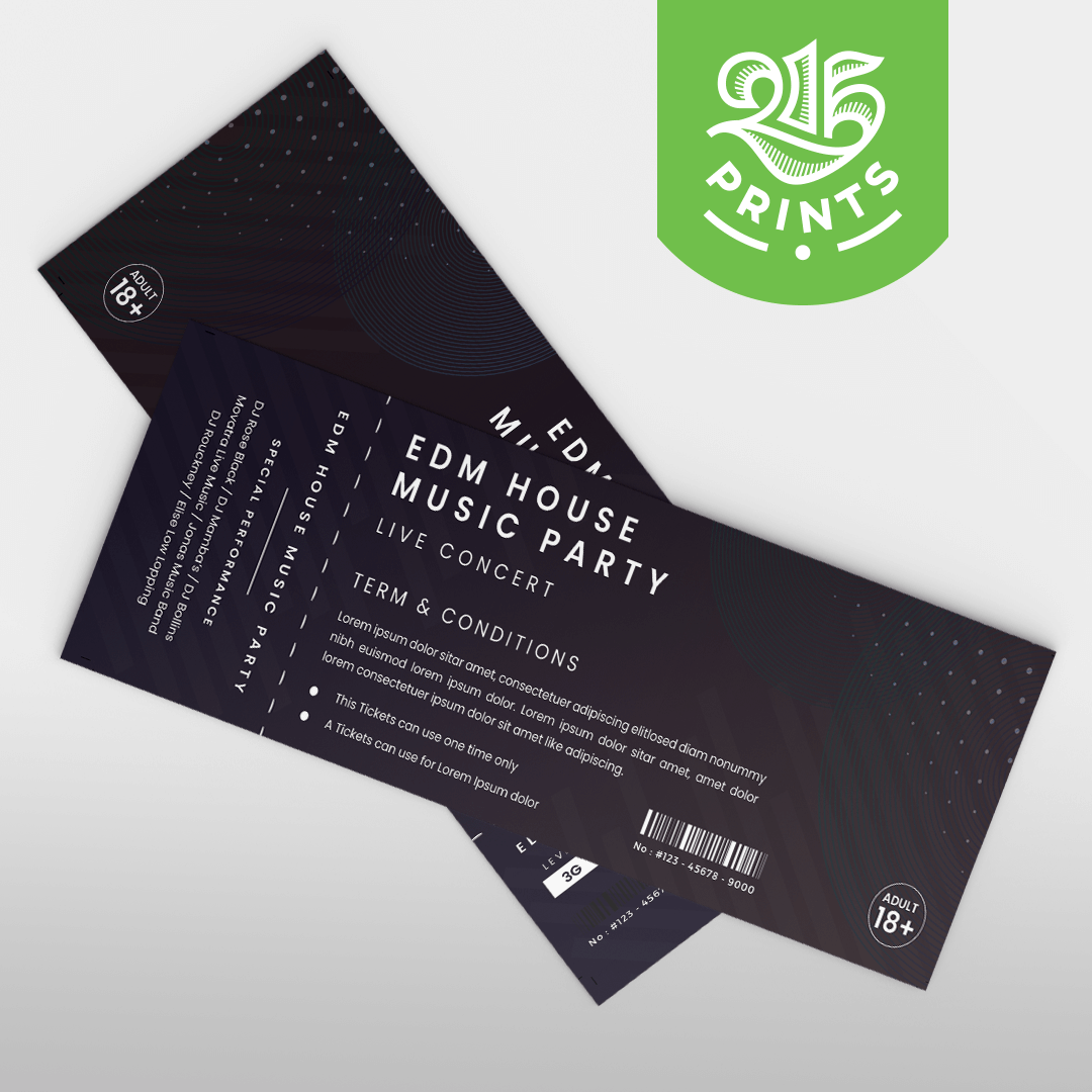 Custom Ticket Printing Services | 215 Prints