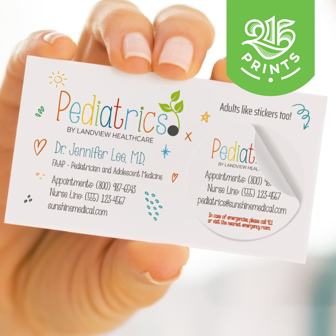 Peel and Stick Business Cards - Adhesive Business Cards |215 Prints