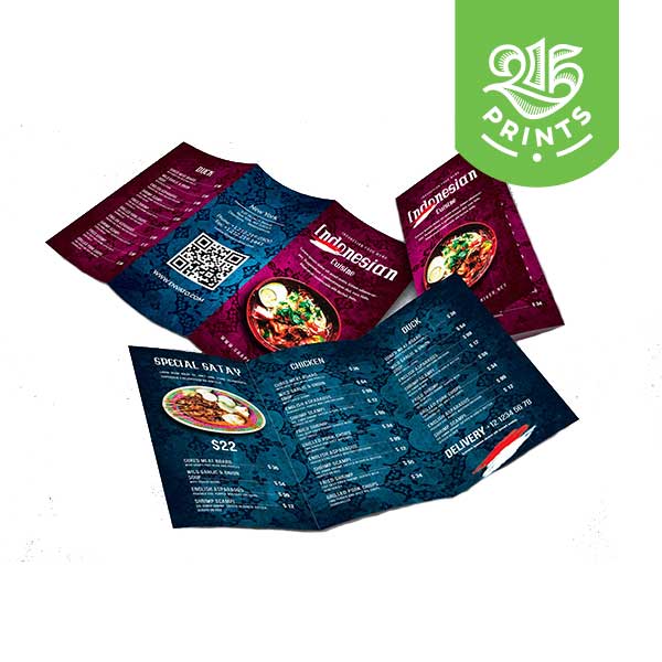 Menu Printing - Print Take Out Menus & More | 215 Prints
