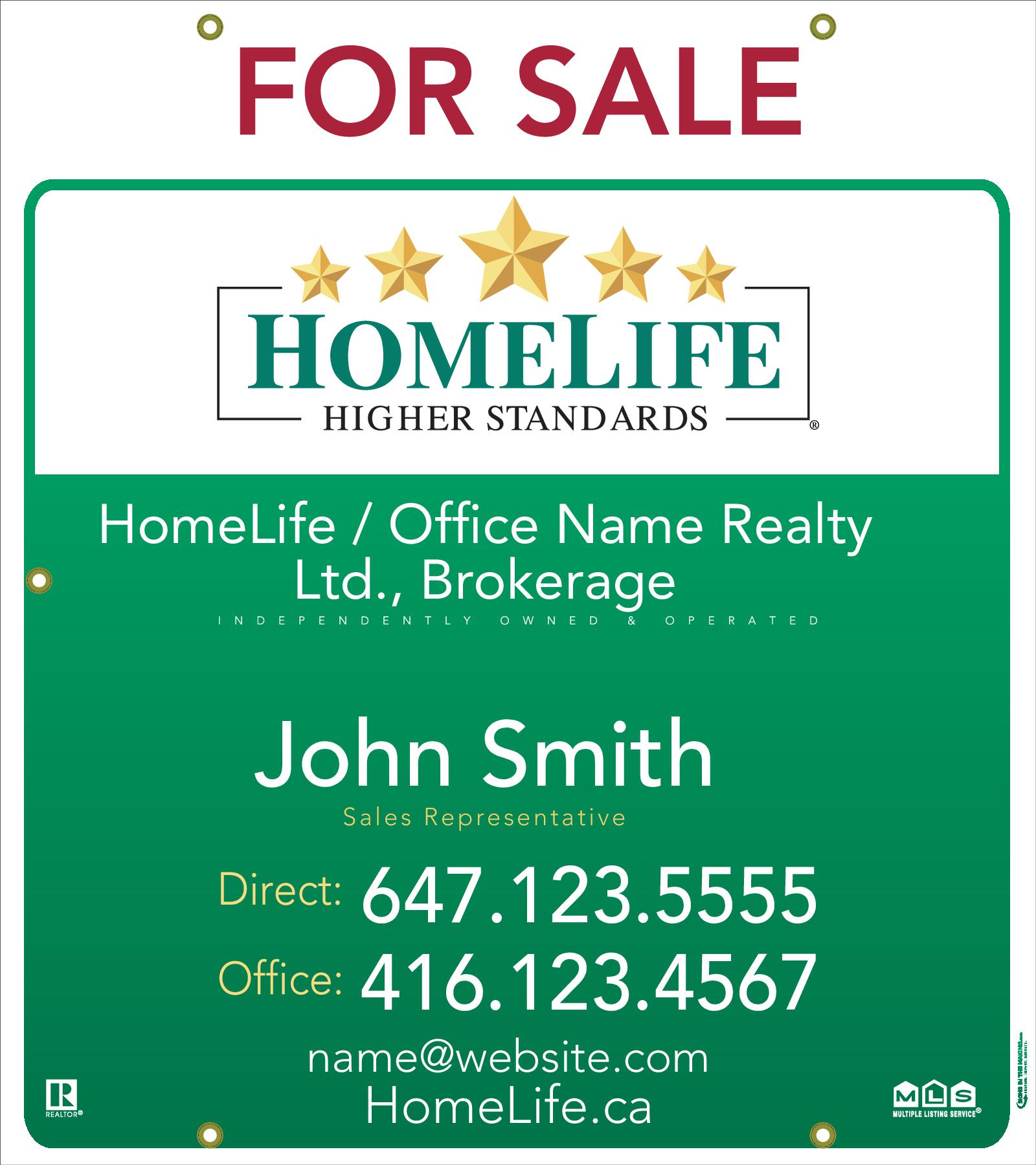 HomeLife - For Sale Sign