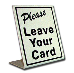Standup - Please Leave Your Card - Plain