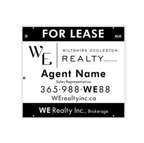 WE Realty For Lease Sign
