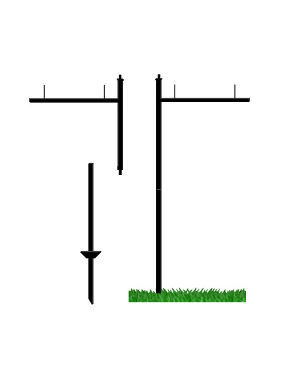 Post & Base - 26" Arm with pegs