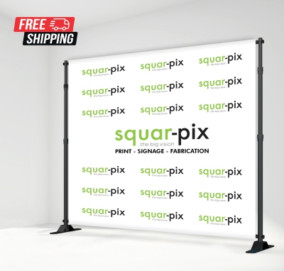 Fabric 8x8 Step and Repeat Banner | Backdrop Banner | Squar-Pix