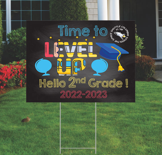 PS 58 2nd Grade Hello Graduation Yard Signs