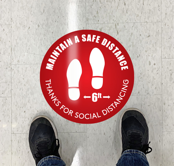 Social Distance Floor Signs| squarpix
