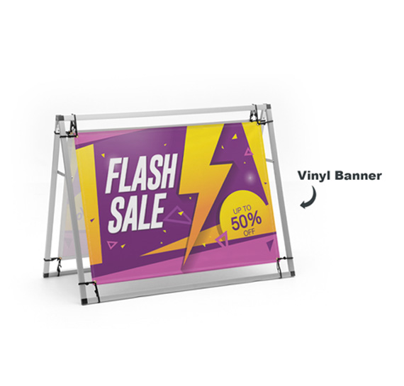 Out Door A-Frame Portable Banner Stands for Advertising | squarpix