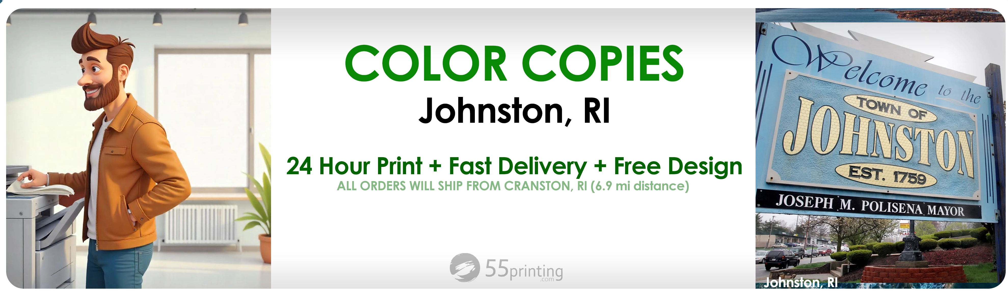 Johnston, RI Print Brilliance: 55Printing’s Instant 1-Day Copies