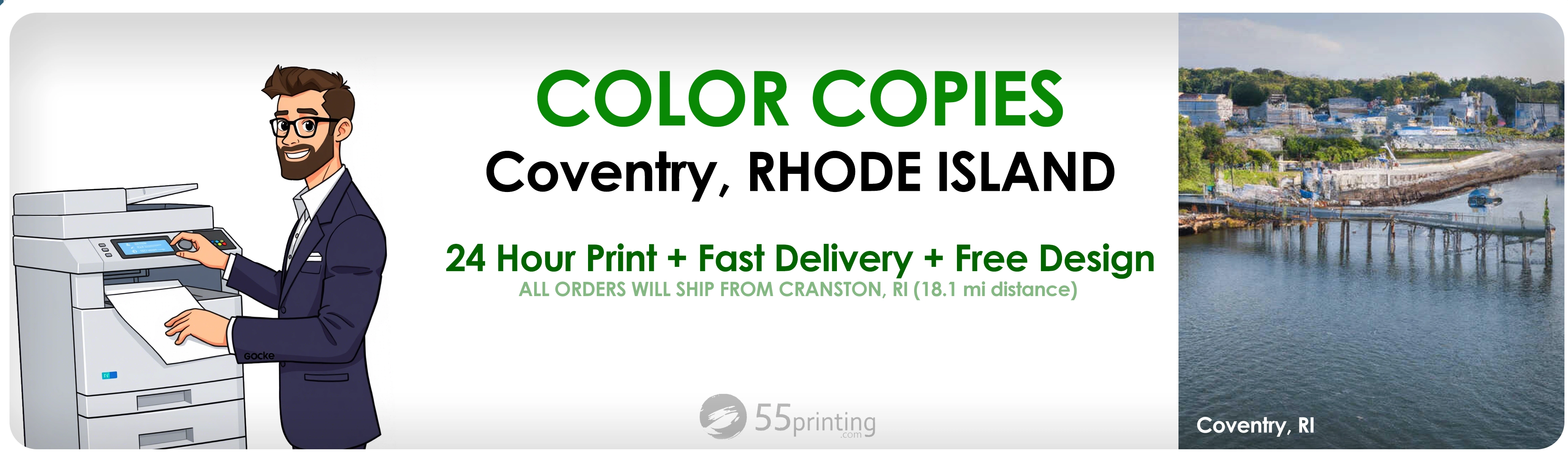 Coventry, RI Color & B/W Copies – Fast 1-Day Printing Service