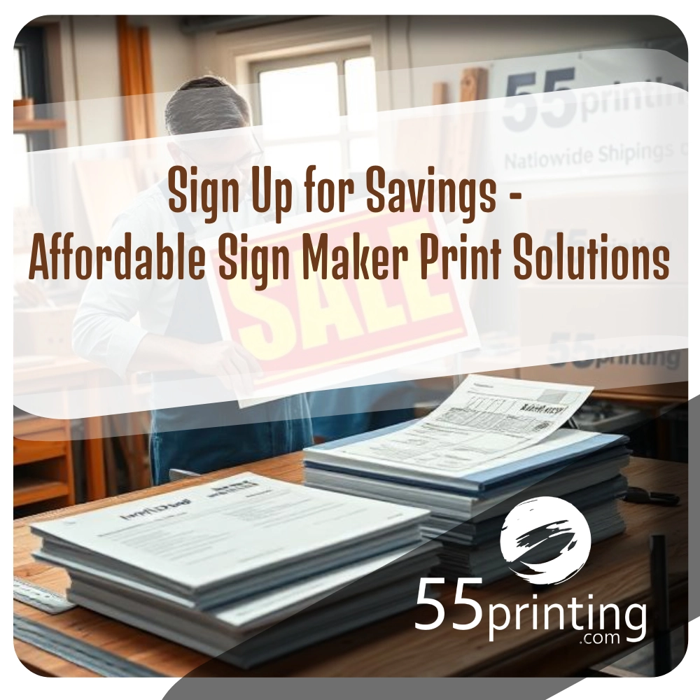 Sign Up for Savings - Affordable Sign Maker Print Solutions