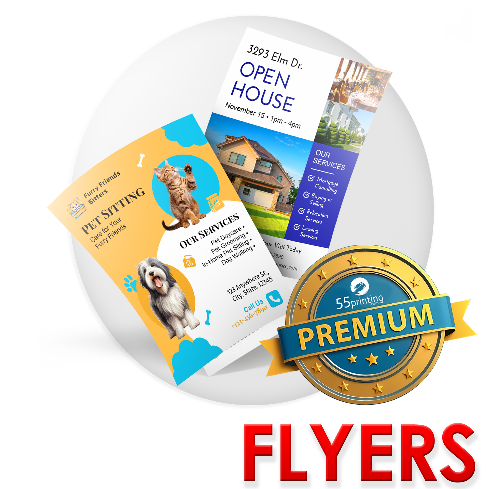 Premium Flyers Printing (FREE Design)