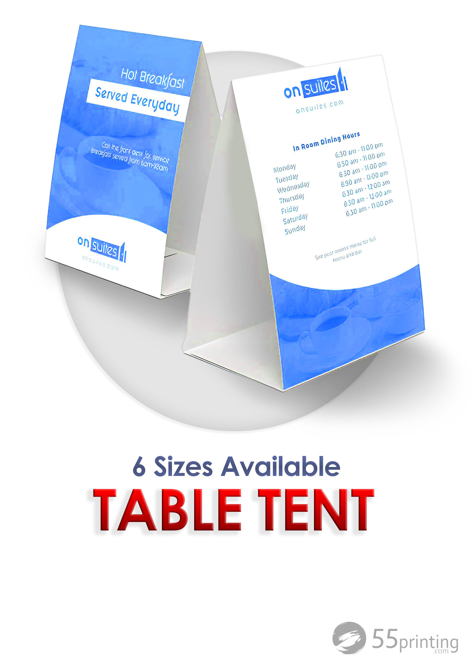 Standard Tent Card Size