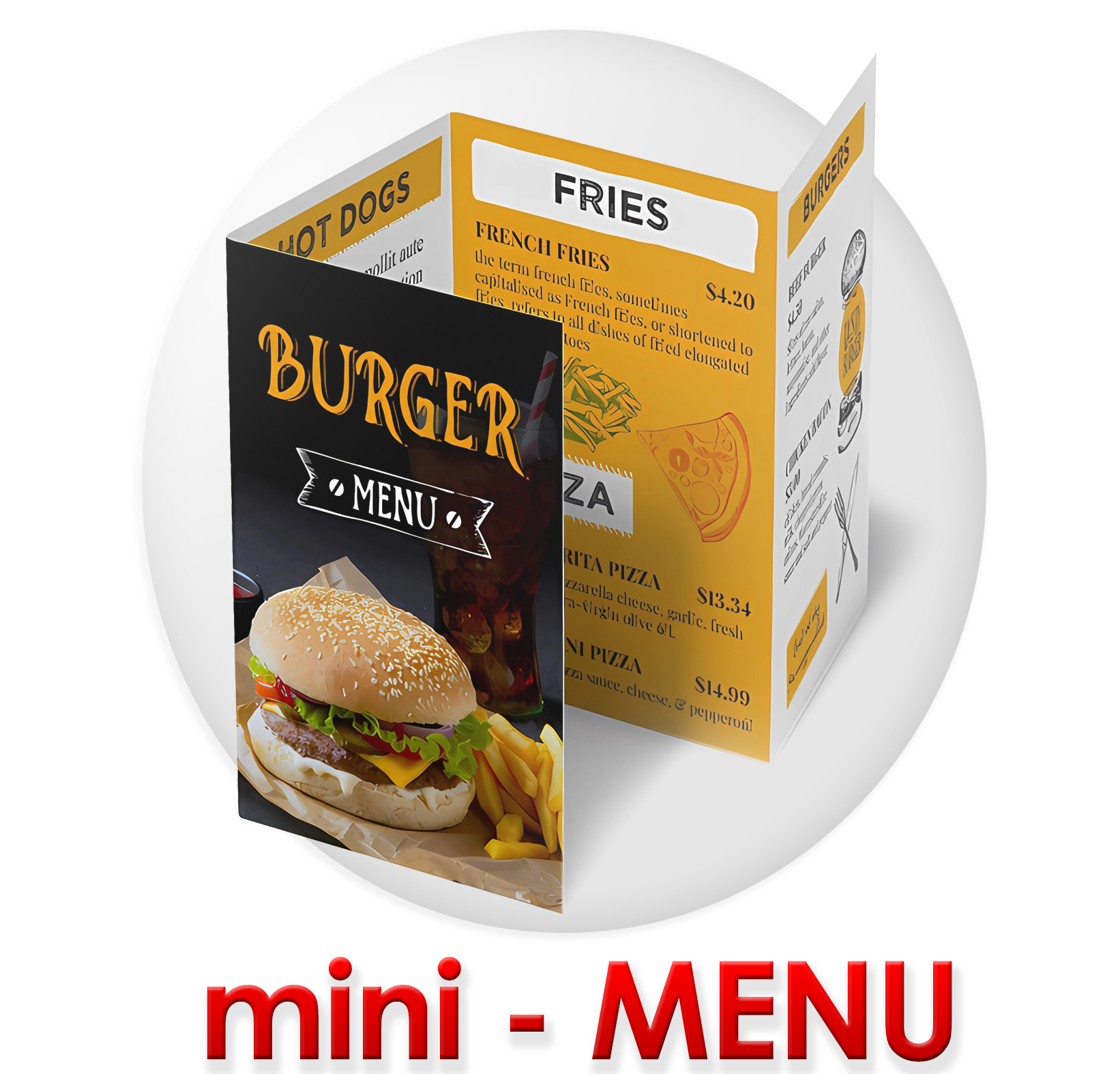 Explore Custom Mini Menus Templates & Personalize Instantly