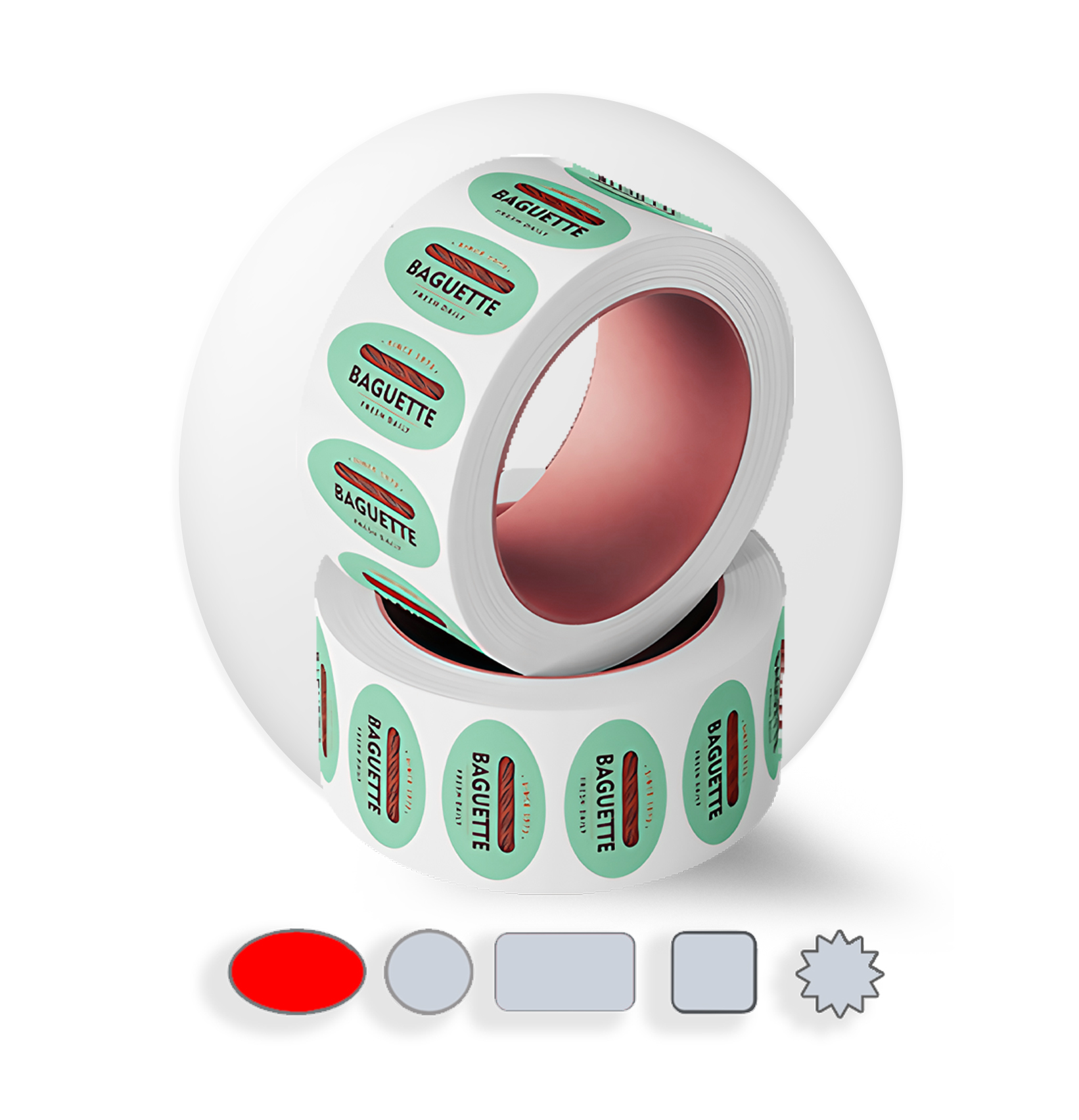 Economical Oval Roll Labels | FREE Design Setup, Fix & Proof