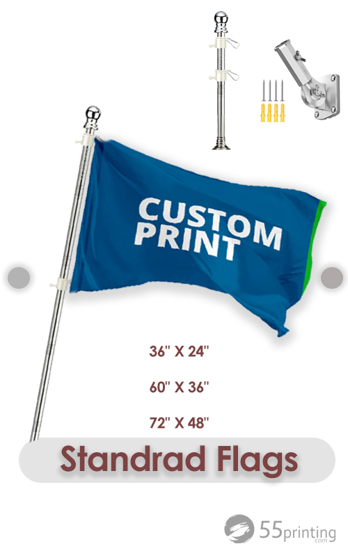 Budget Standard Flags Printing | FREE Design Setup, Fix & Proof