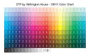 DTF Color Chart | DTF by Wellington
